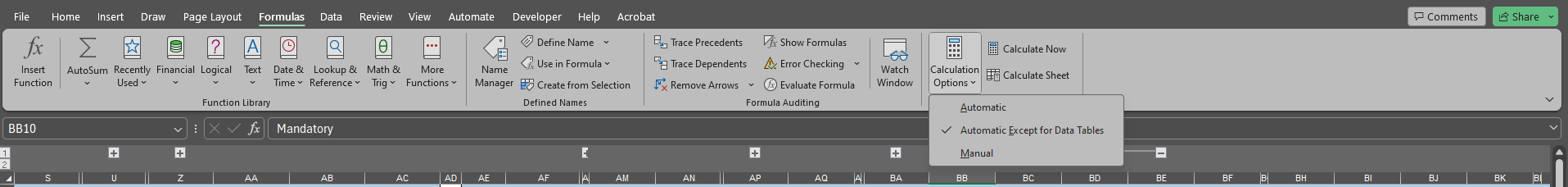 How To Stop Ctrl Shift V From Periodically Recalculating All Data Tables Microsoft